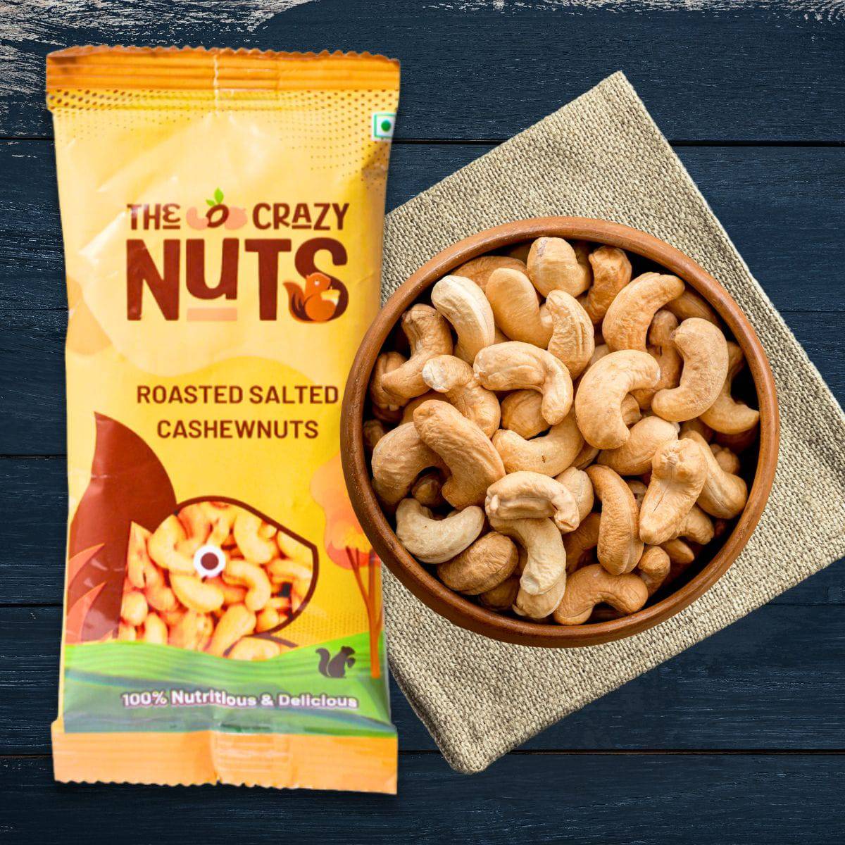 The Crazy Nuts - Cashewnuts - Roasted & Salted | OutdoorTravelGear.com