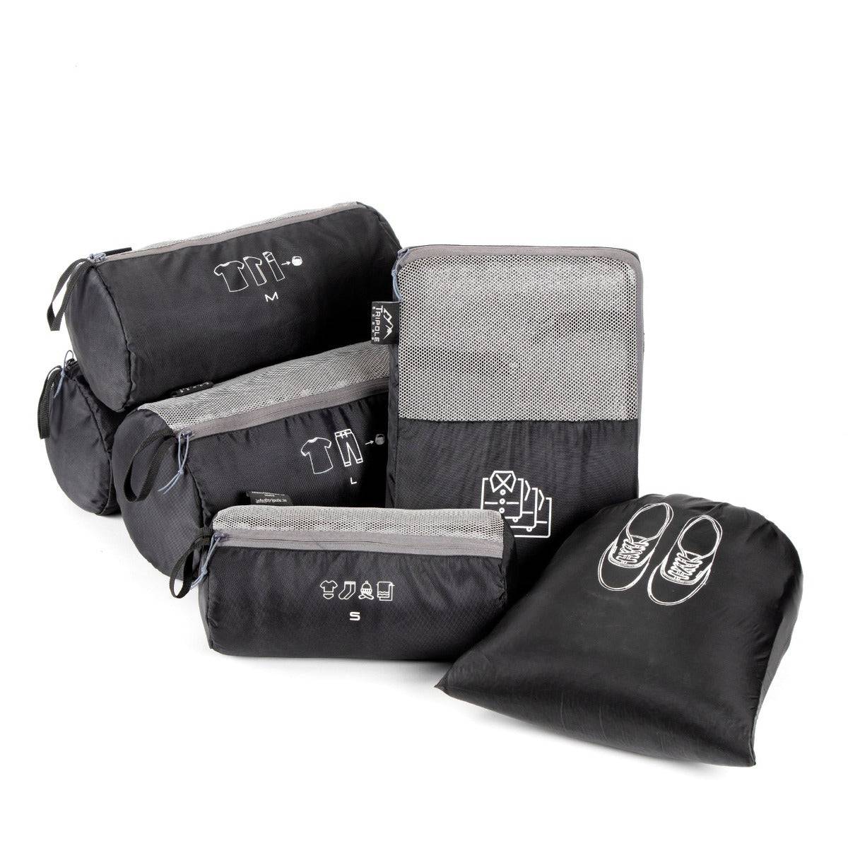Organizer Packs - Cylindrical & Rectangle Shaped - Set of 6 - Black ...